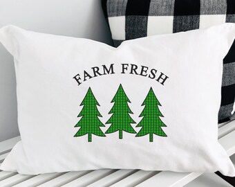 FARM FRESH TREES Applique Design Machine Embroidery | Etsy