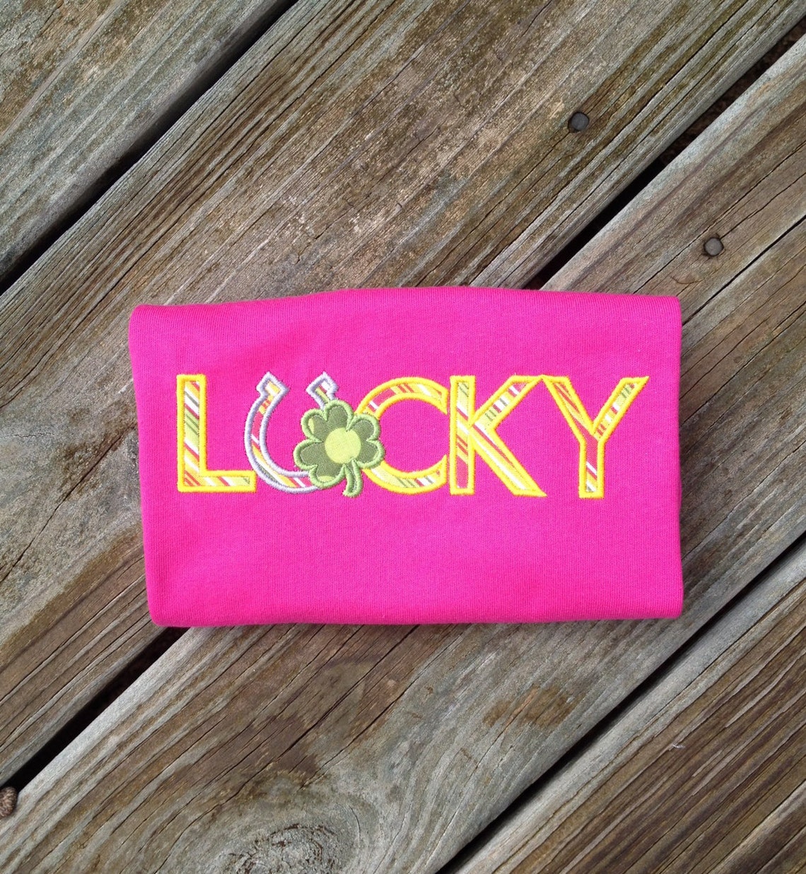 LUCKY Applique Design Instant Download Digital File - Etsy