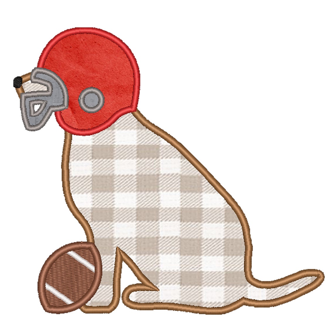 LABRADOR FOOTBALL APPLIQUE Machine Embroidery Design - Etsy