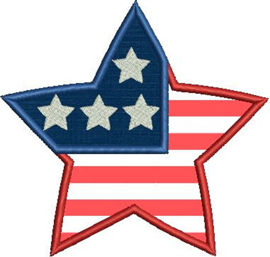 AMERICAN STAR Applique Design - Instant Download Digital File - Machine ...