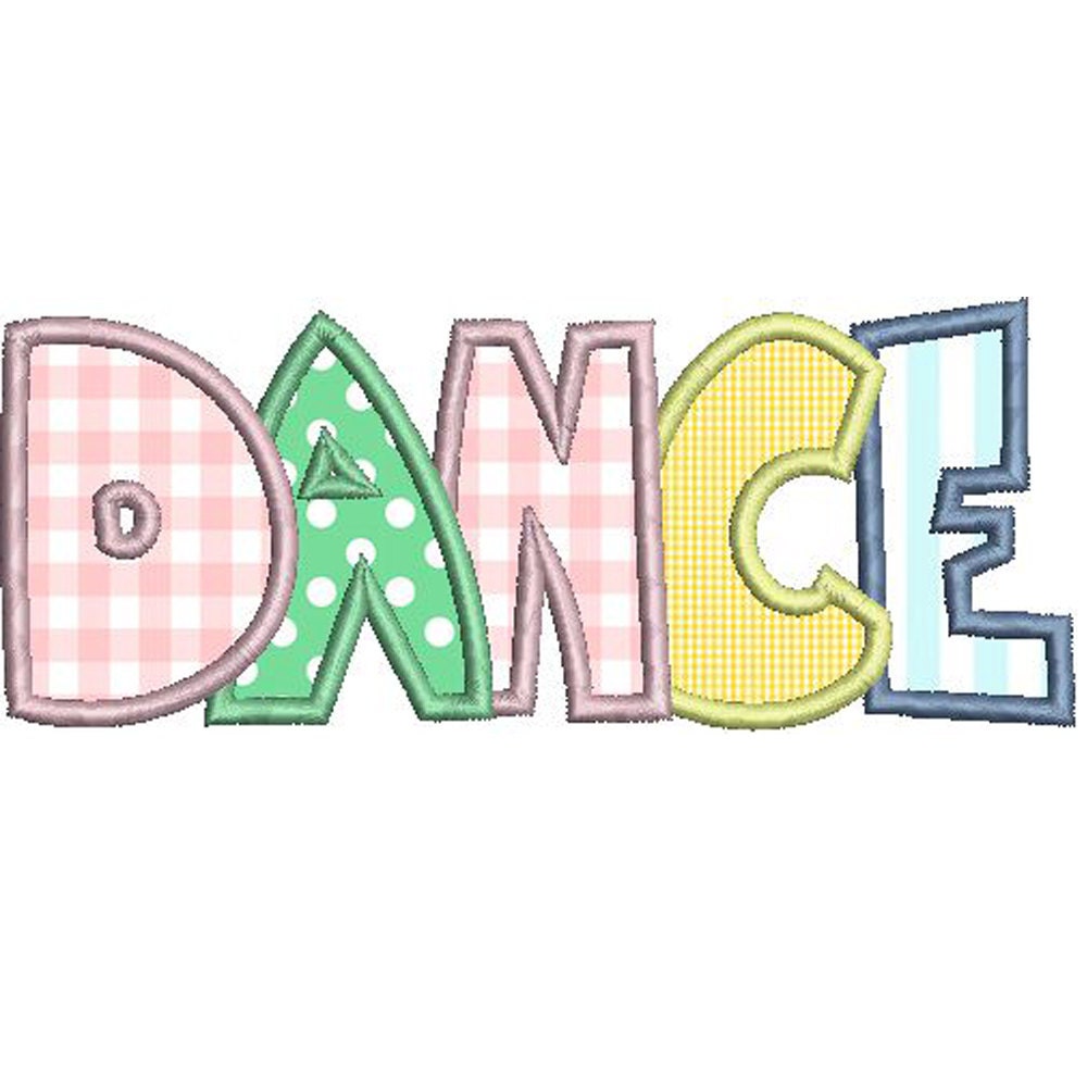 DANCE Applique Design Instant Download Digital File - Etsy