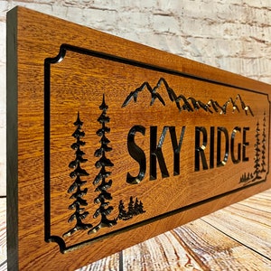 Mountain House Sign, Cabin Decor, Pine Trees, Elevation Signs, Family ...