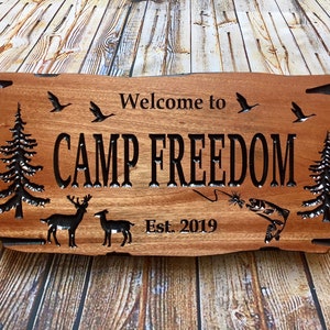 Custom Wooden Signs, Large Outdoor Sign, Rot Resistant Wood, Nature ...