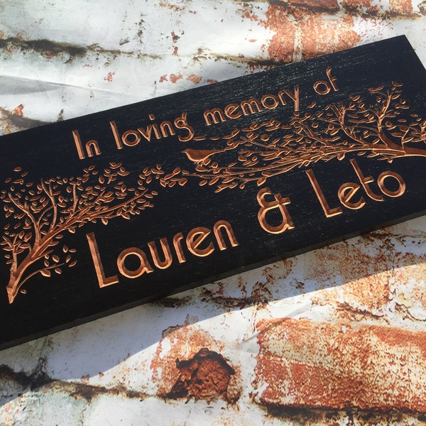 Loving Memory Tree Plaque - Etsy
