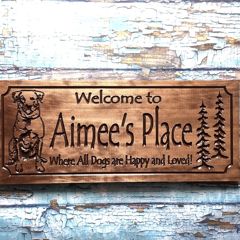 Dog Welcome Sign - Etsy