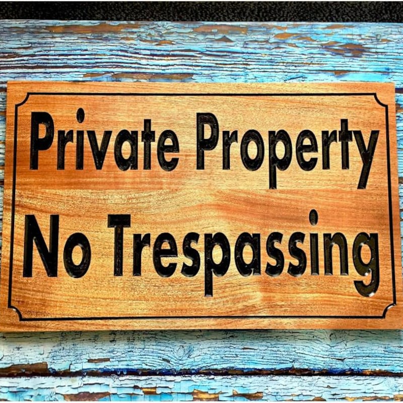 Private Property Sign - Etsy