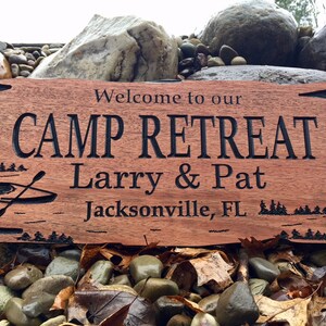 Custom Outdoor Signs Lakehouse Pine Tree Kayak Wooden - Etsy Canada