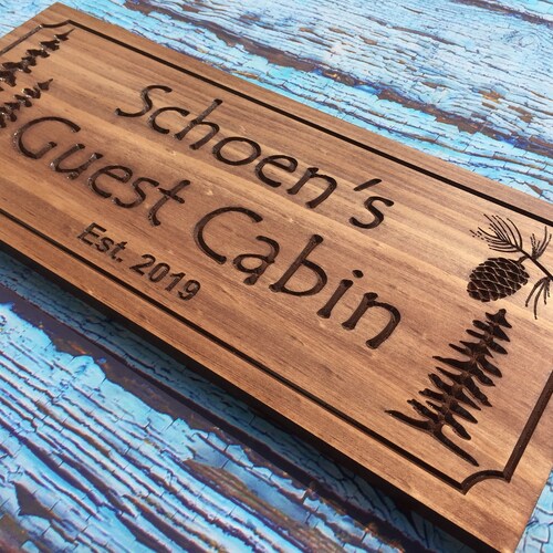 RUSTIC CABIN SIGNS Personalized Signs Custom Wooden Signs - Etsy