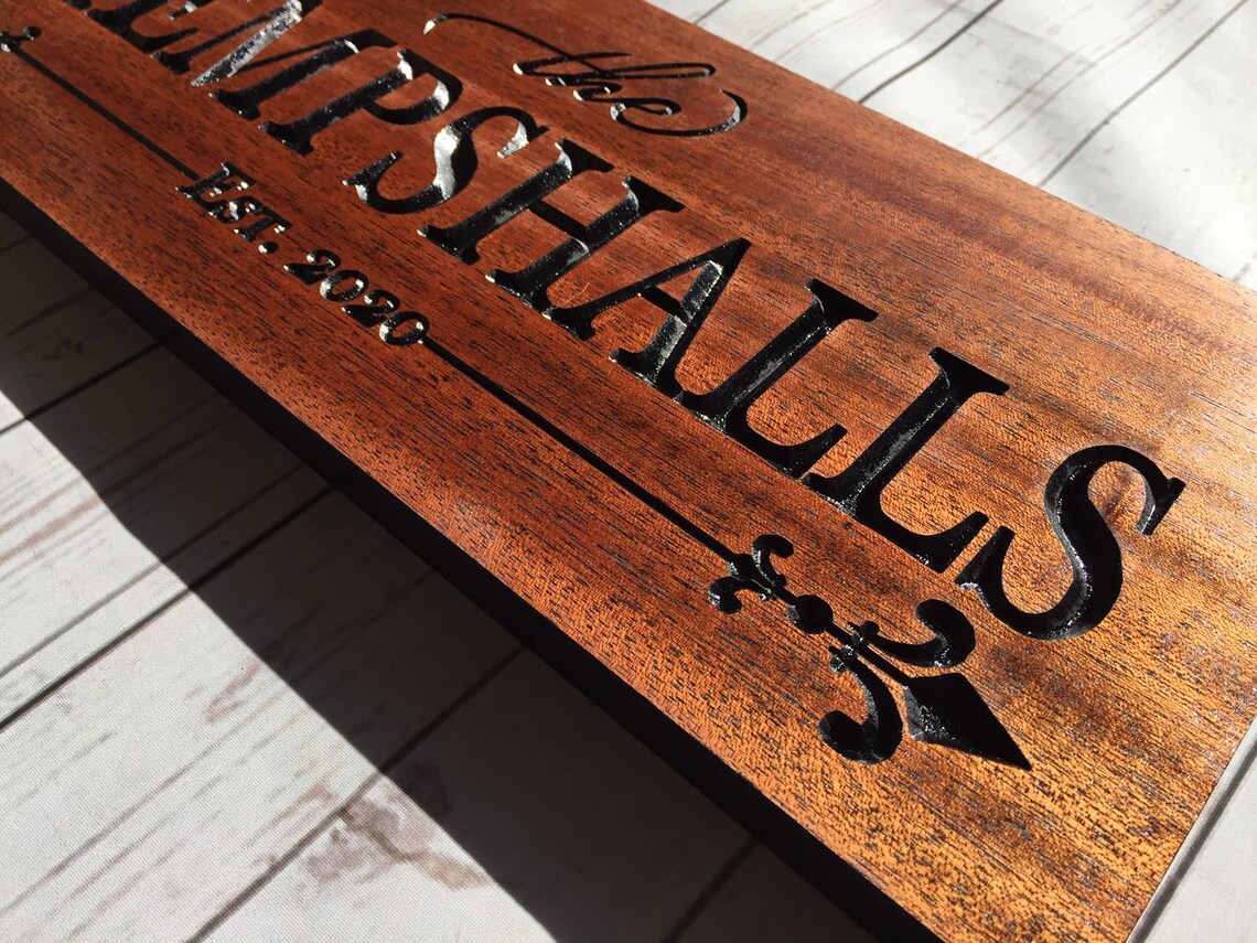 Custom Wood Sign Family Name Sign Welcome Sign Modern | Etsy