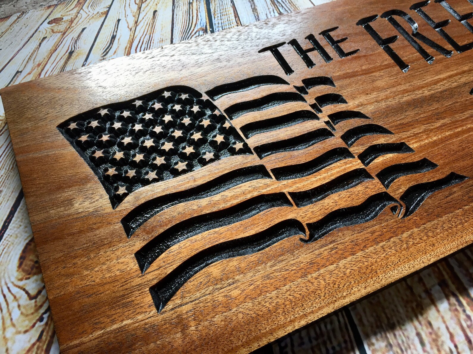 Outdoor Sign With American Flag Personalized Signs Wood | Etsy