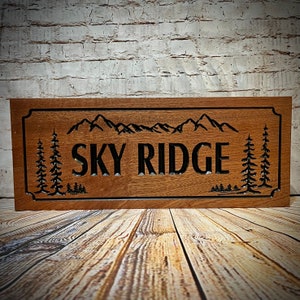 Mountain House Sign, Cabin Decor, Pine Trees, Elevation Signs, Family ...