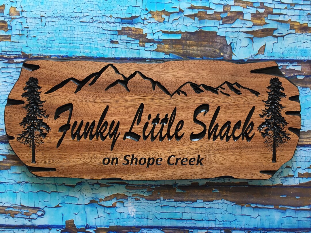 Personalized Rustic Cabin Sign: Handcrafted Wooden Mountain Decor - Etsy