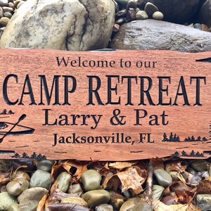 Custom Outdoor Signs Lakehouse Pine Tree Kayak Wooden - Etsy Canada