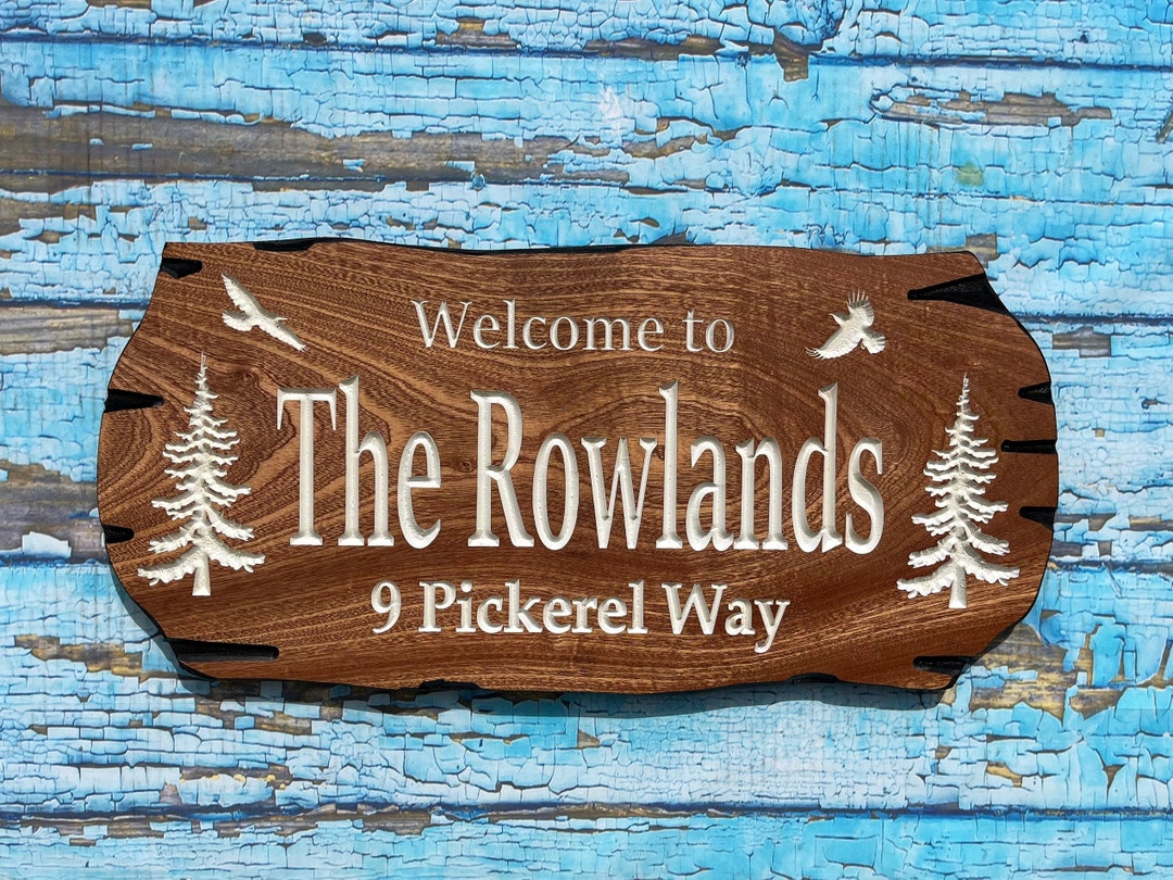 Wooden Signs Custom, Outdoor Carved Sign, Custom Wood Plaque With Pine ...