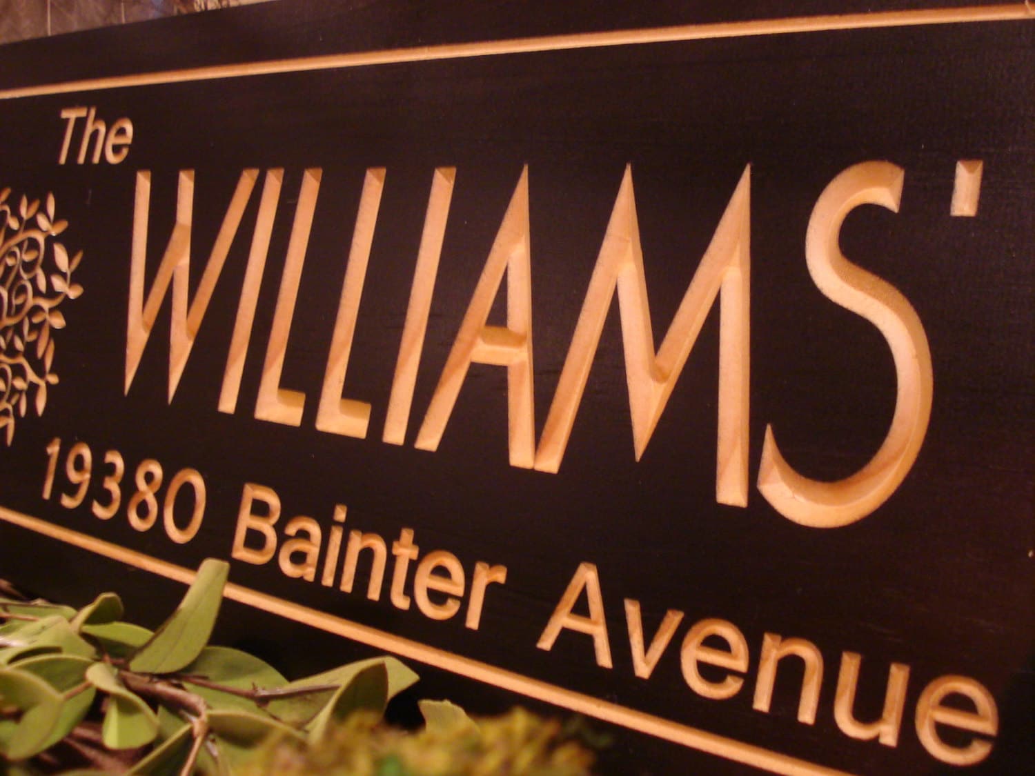 Outdoor Address Sign Family Last Name Family Tree - Etsy