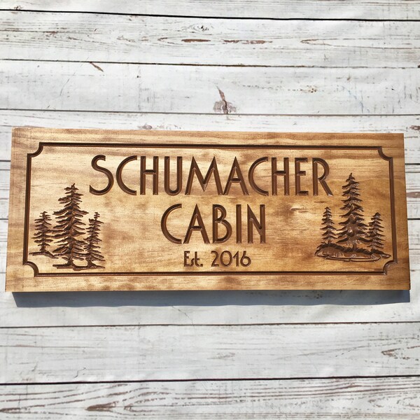 Wood Cabin Sign - Etsy