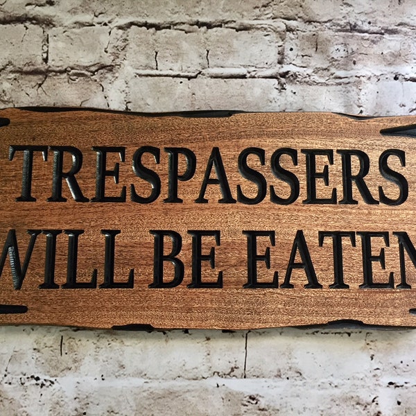 Wooden No Trespassing Signs - Etsy