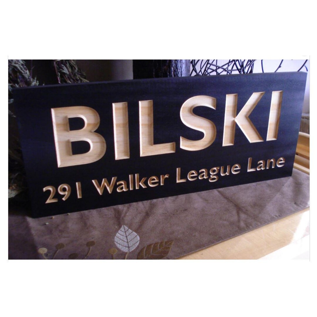 Outdoor Wooden Carved Sign With Large Letters for Best Visibility ...