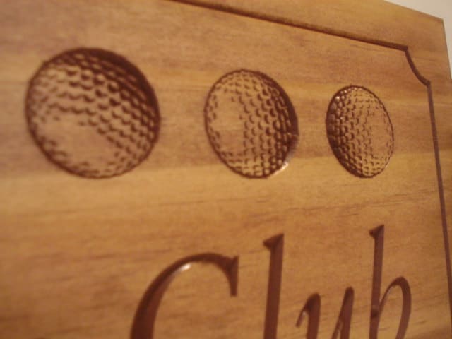 Custom Carved Wooden Golf Sign Personalized Gift for Dad | Etsy