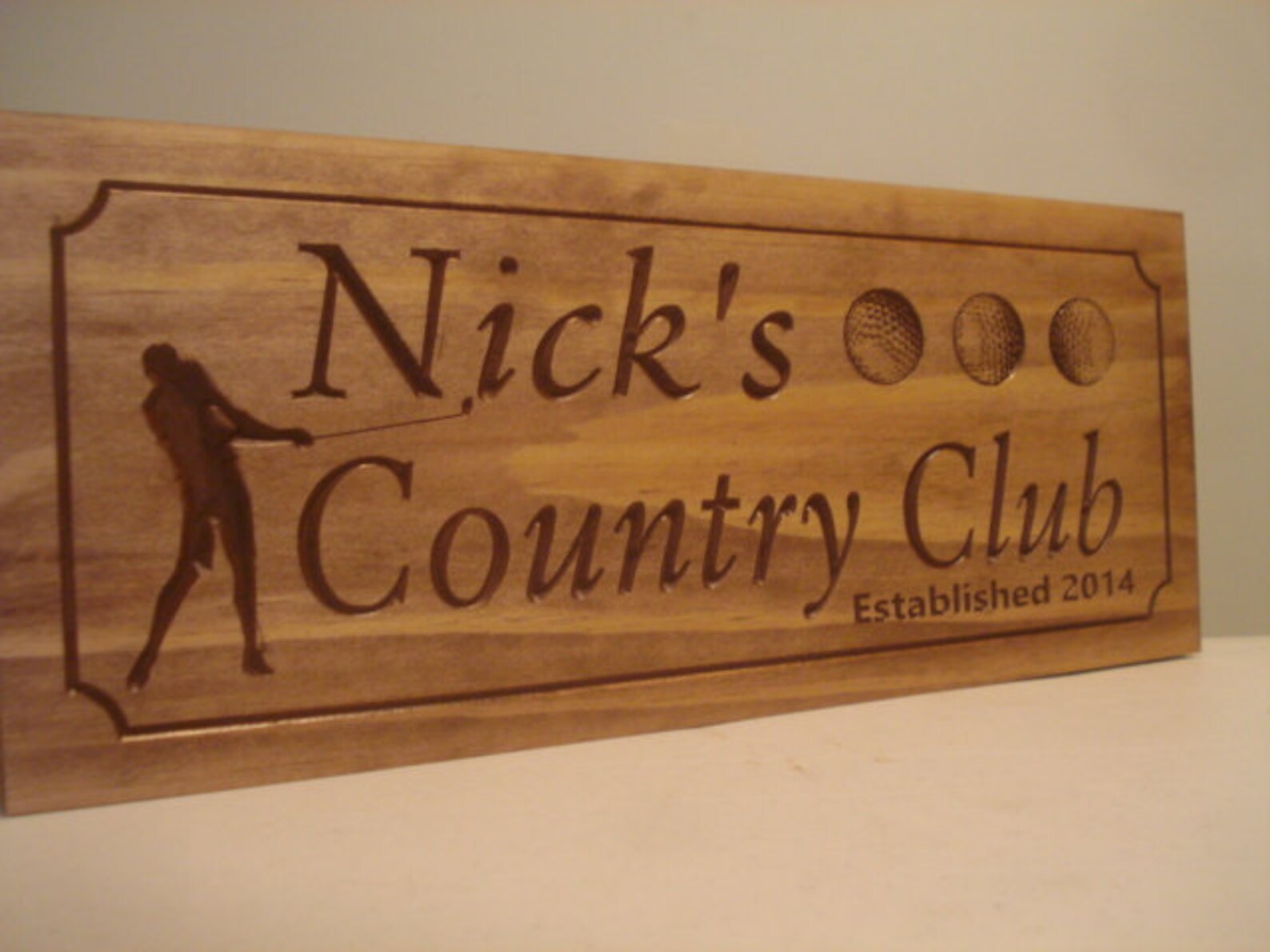 Custom Carved Wooden Golf Sign: Personalized Man Cave Decor - Etsy