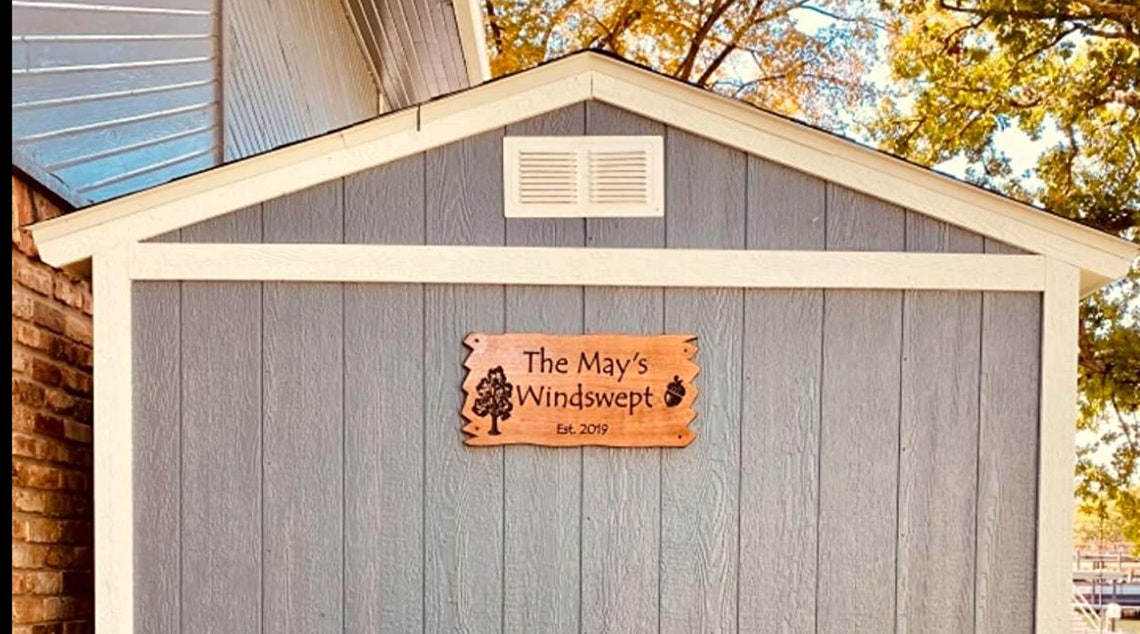 Custom Rustic Sign With Oak Tree Acorn and Jagged Edges - Etsy