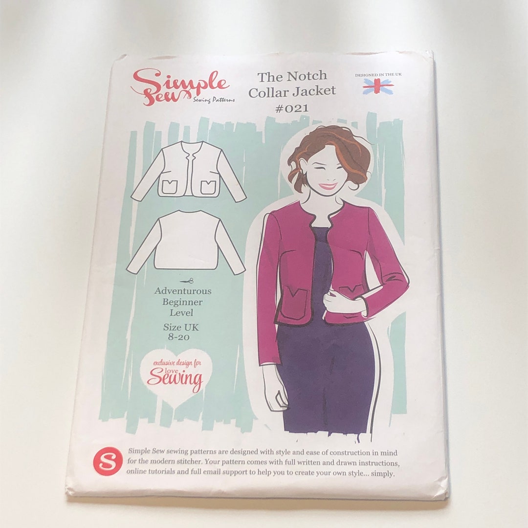 Simple Sew, Sewing Pattern. 022 the Notch Collar Jacket. Adventurous ...