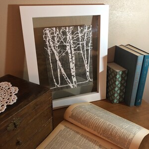 Birch Tree Picture Paper Cut Art. Papercut Birch Tree Silhouette Art ...
