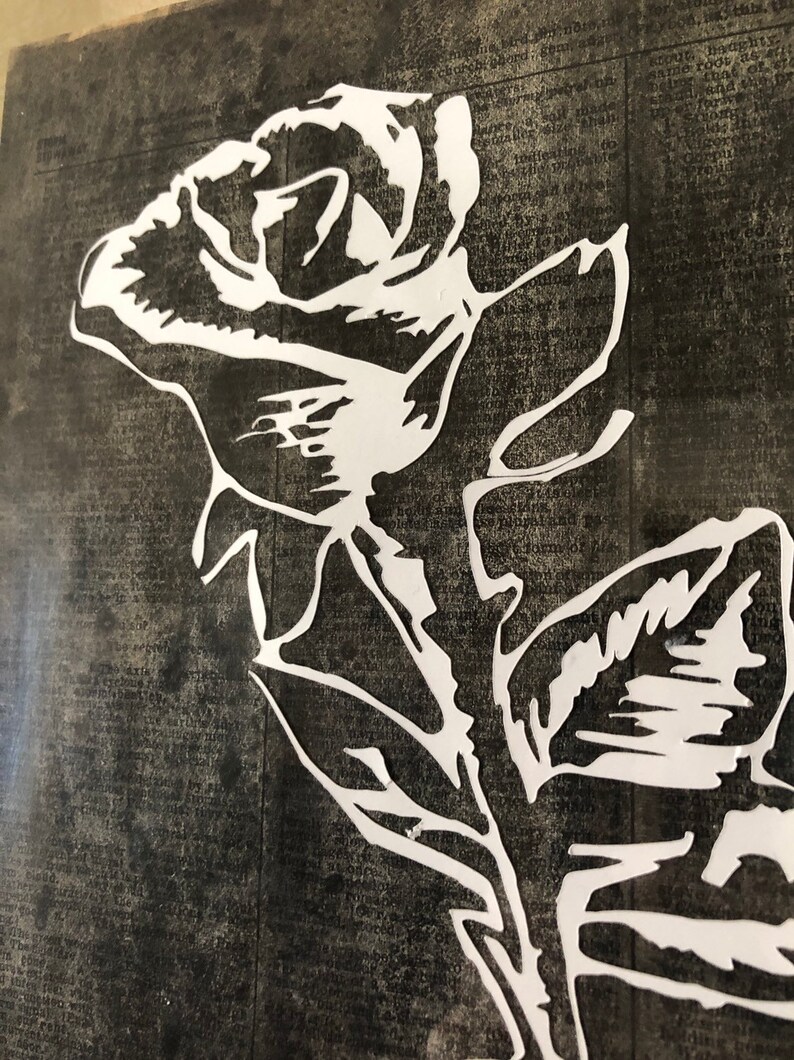 Rose Picture Paper Cut Art. Papercut Silhouette Art. Antique - Etsy