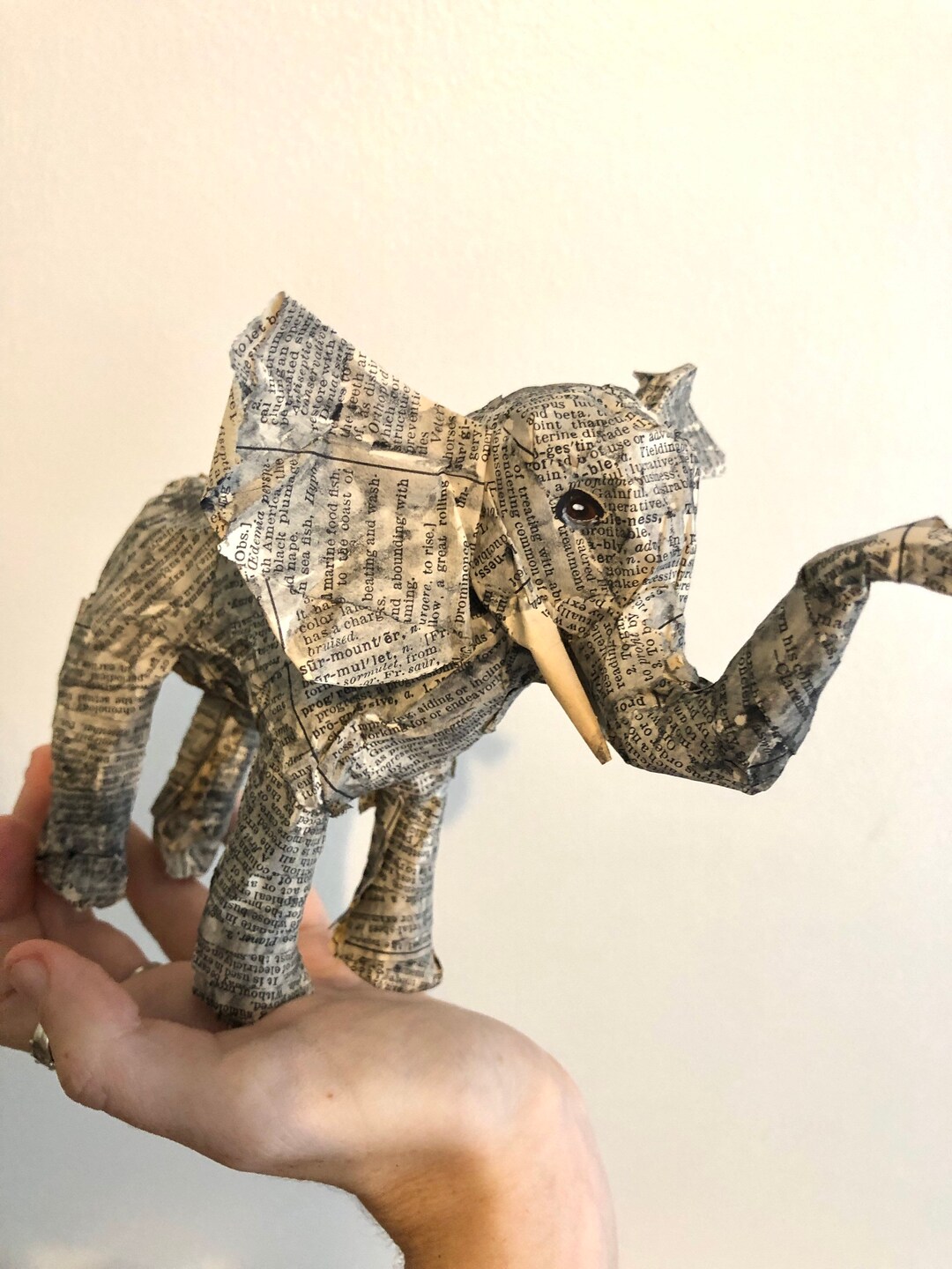 Made to Order Elephant Figurine Paper Sculpture, Elephant Statue ...
