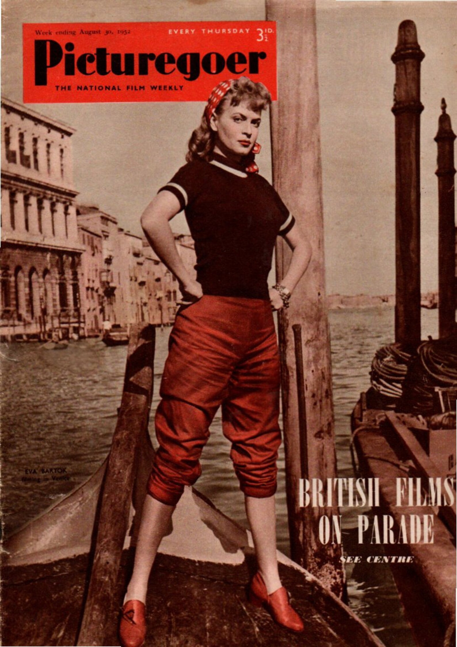 Eva Bartok Cover, Vintage Picturegoer Magazine, Aug 1952, Debra Paget ...