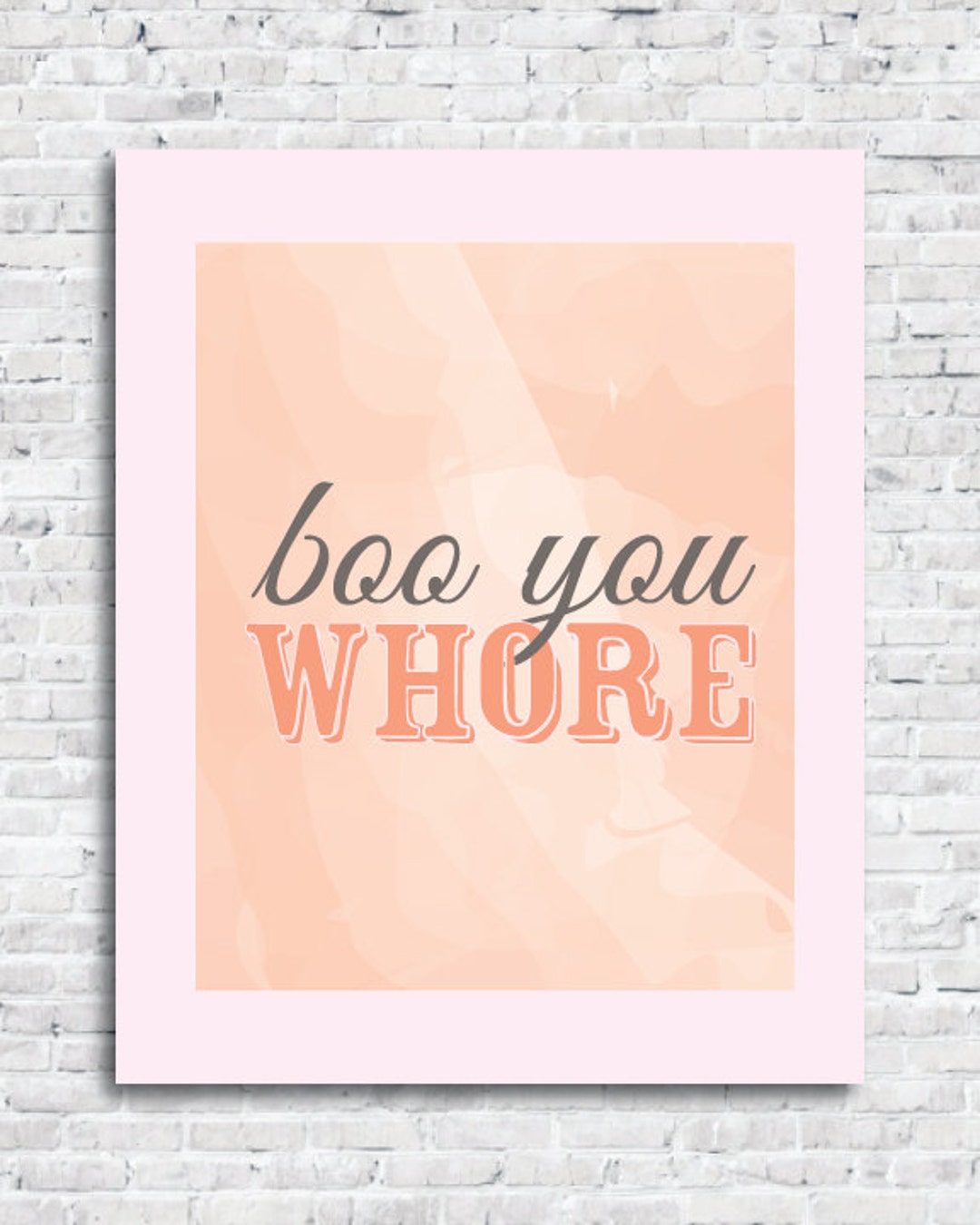 Boo You Whore Mean Girls Watercolor Wall Art Print Instant Digital ...