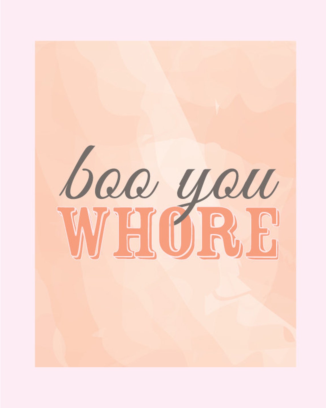 Boo You Whore Mean Girls Watercolor Wall Art Print Instant Digital ...