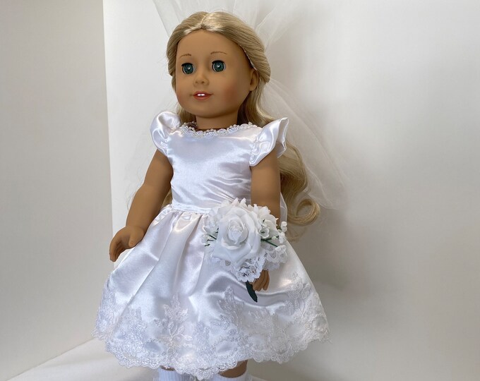 18” Doll Dress/first Communion Dress Made to Fit American Girl Doll - Etsy