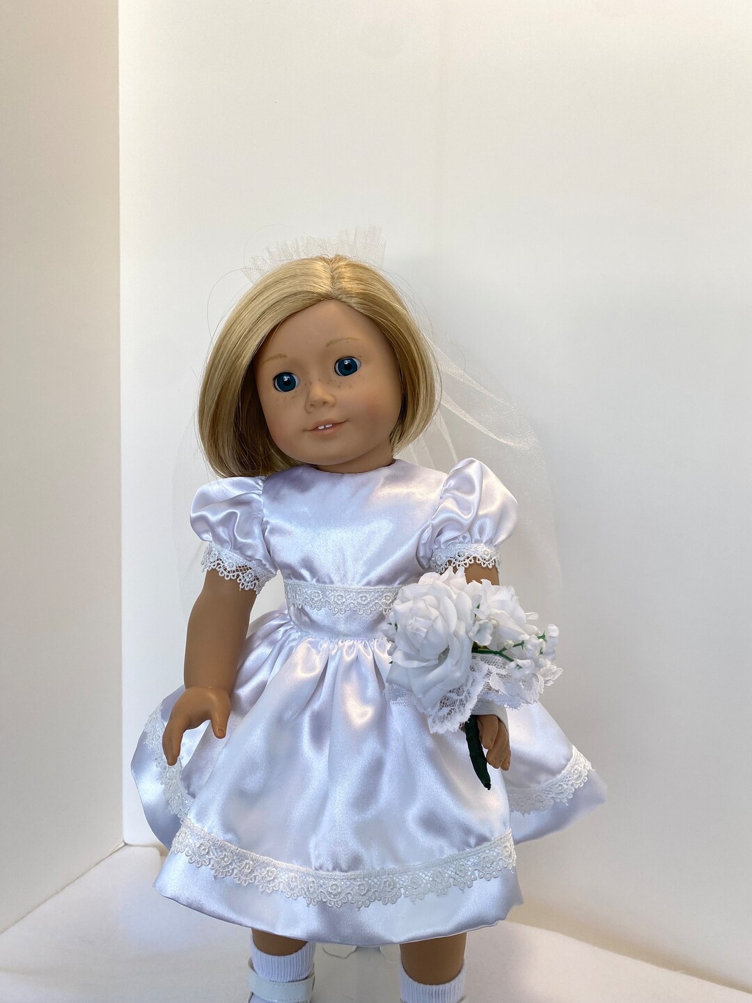 18" Doll First Communion Dress With Veil & Bouquet - Etsy