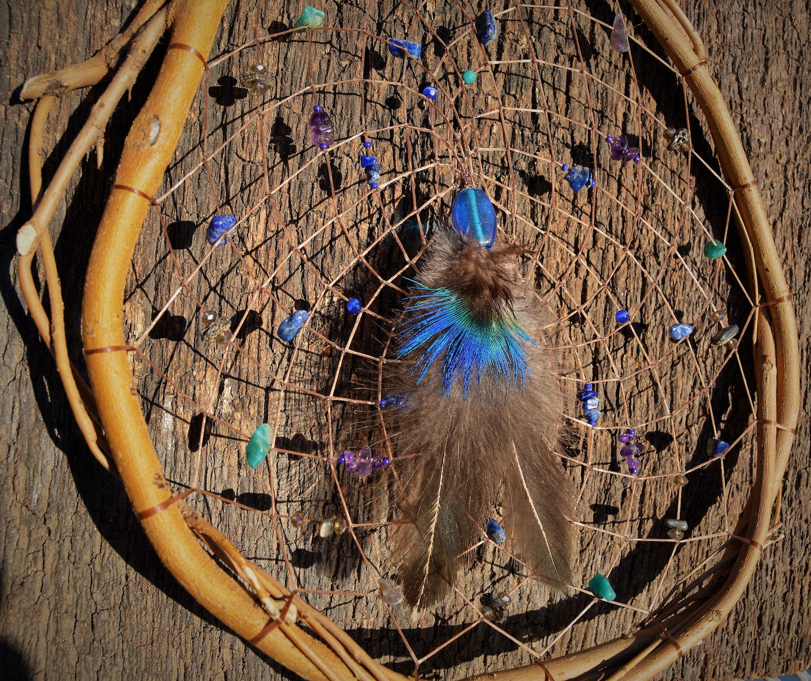 Large Natural Wood Dreamcatcher Rustic Native American Wall | Etsy