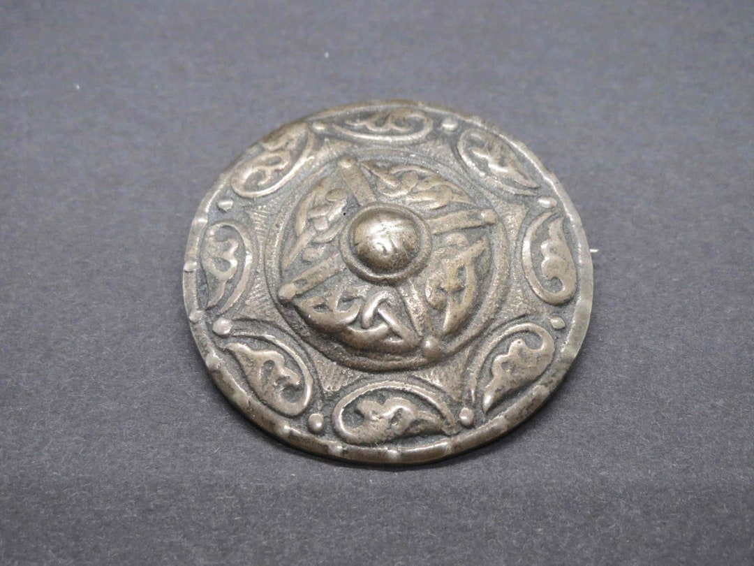 Antique Scottish Silver Celtic Shield Brooch Hallmarked Makers - Etsy