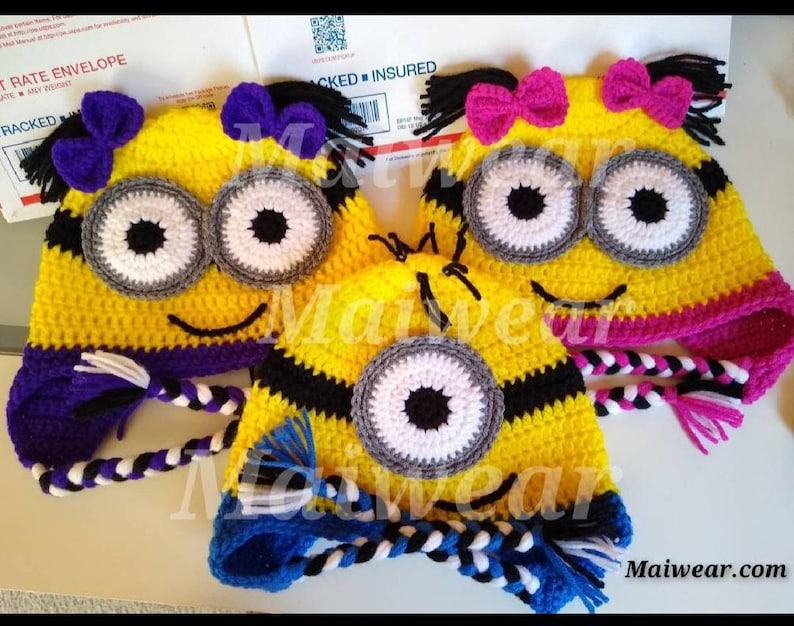 Crochet Minion Hats Inspired - Etsy