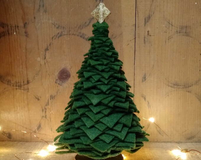 Felted Wool Christmas Tree Home Decoration, Felt Tree, Medium Dark ...
