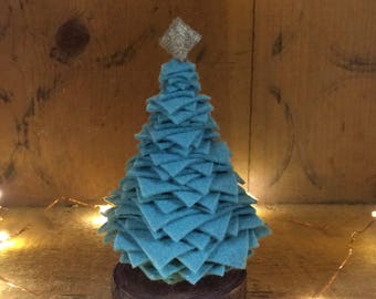Small Felt & Felted Wool Christmas Tree Home Decoration Dark | Etsy