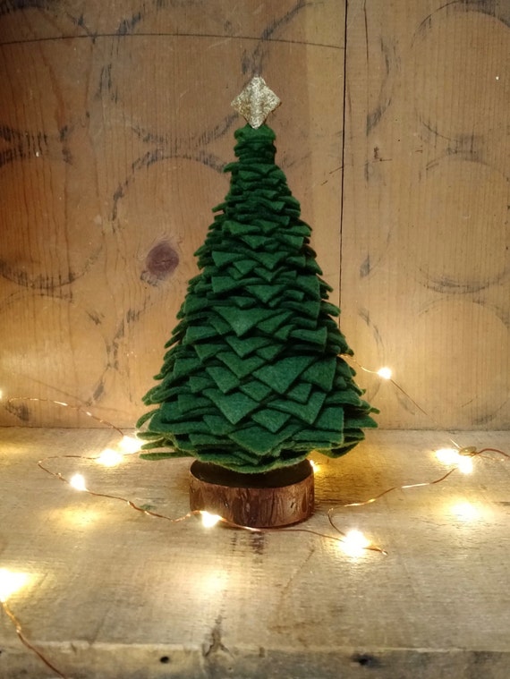 Felted Wool Christmas Tree Home Decoration felt tree Medium | Etsy