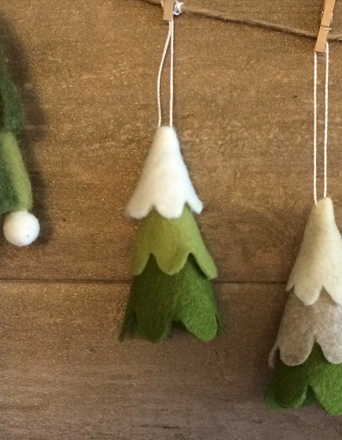 Felt & Felted Wool Sewn / Stacked Christmas Tree Ornaments - Etsy