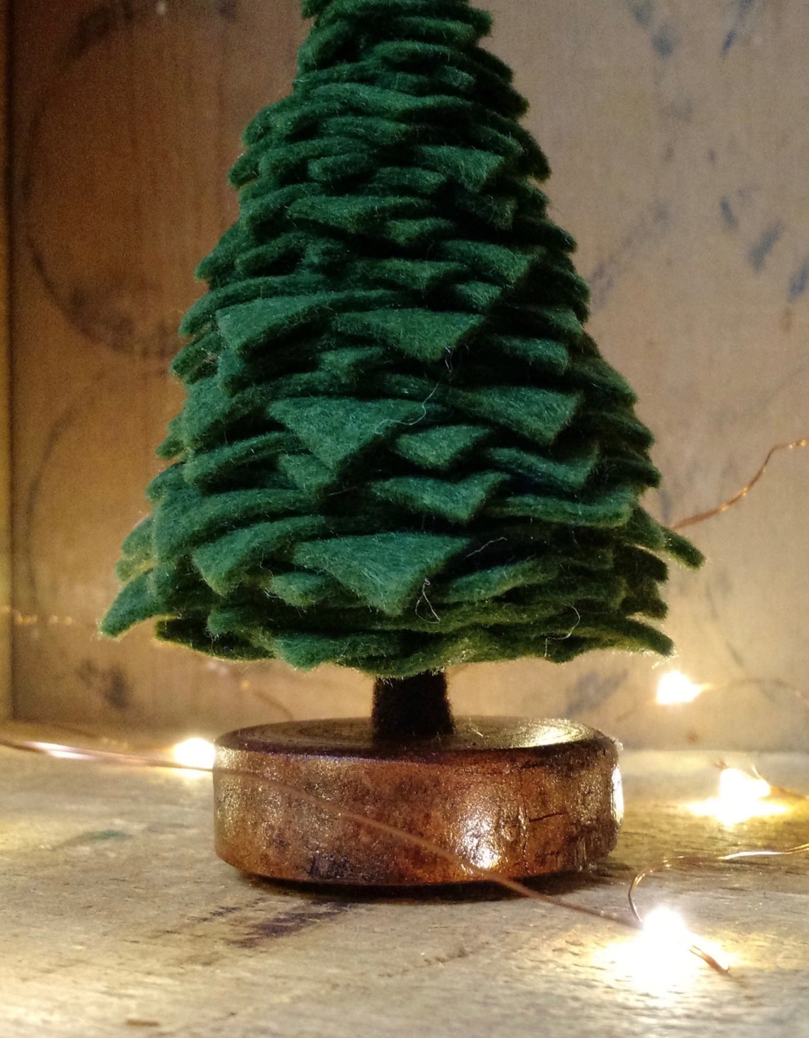 Small Felt & Felted Wool Christmas Tree Home Decoration Dark - Etsy