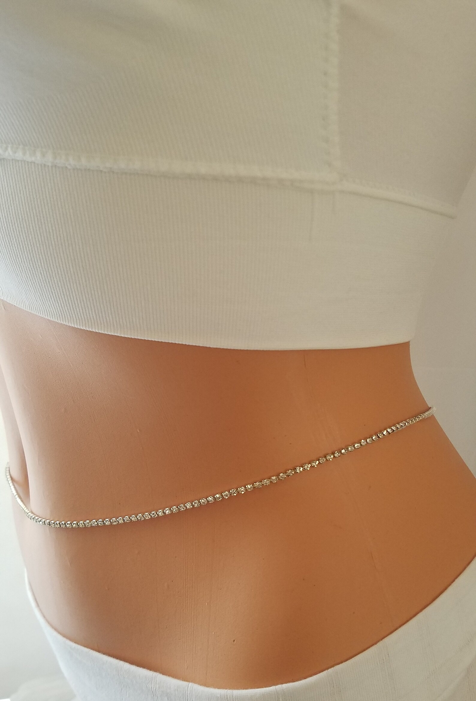 Rhinestones Belly Chain Rhinestone Belt Belly Chain Gold - Etsy
