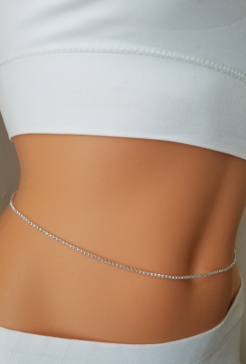 Rhinestones Belly Chain Rhinestone Belt Belly Chain Gold - Etsy