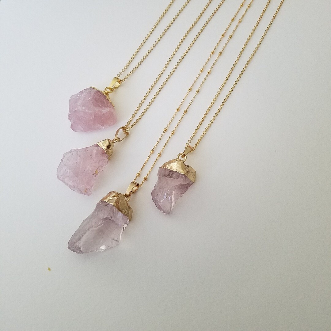 Rose Quartz Necklace, Rose Quartz, Necklaces for Women, Mothers Day ...