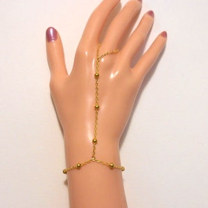 Gold Hand Chain, Satellite Hand Chain, Slave Bracelet, Simple Slave ...