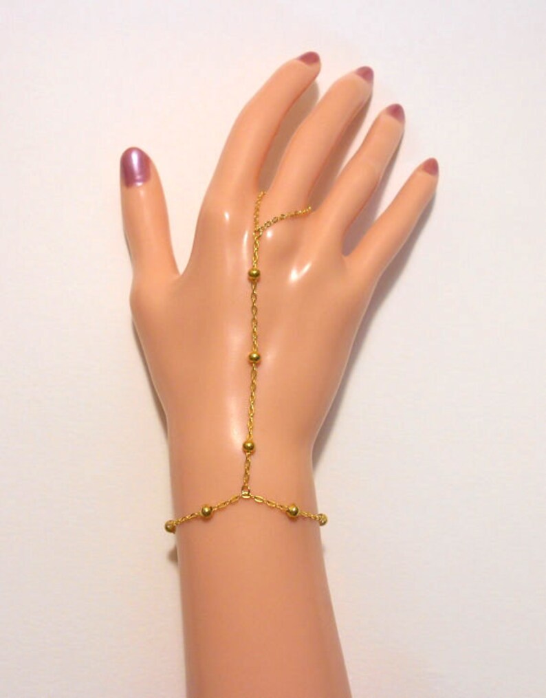 Gold Hand Chain Satellite Hand Chain Slave Bracelet Simple | Etsy