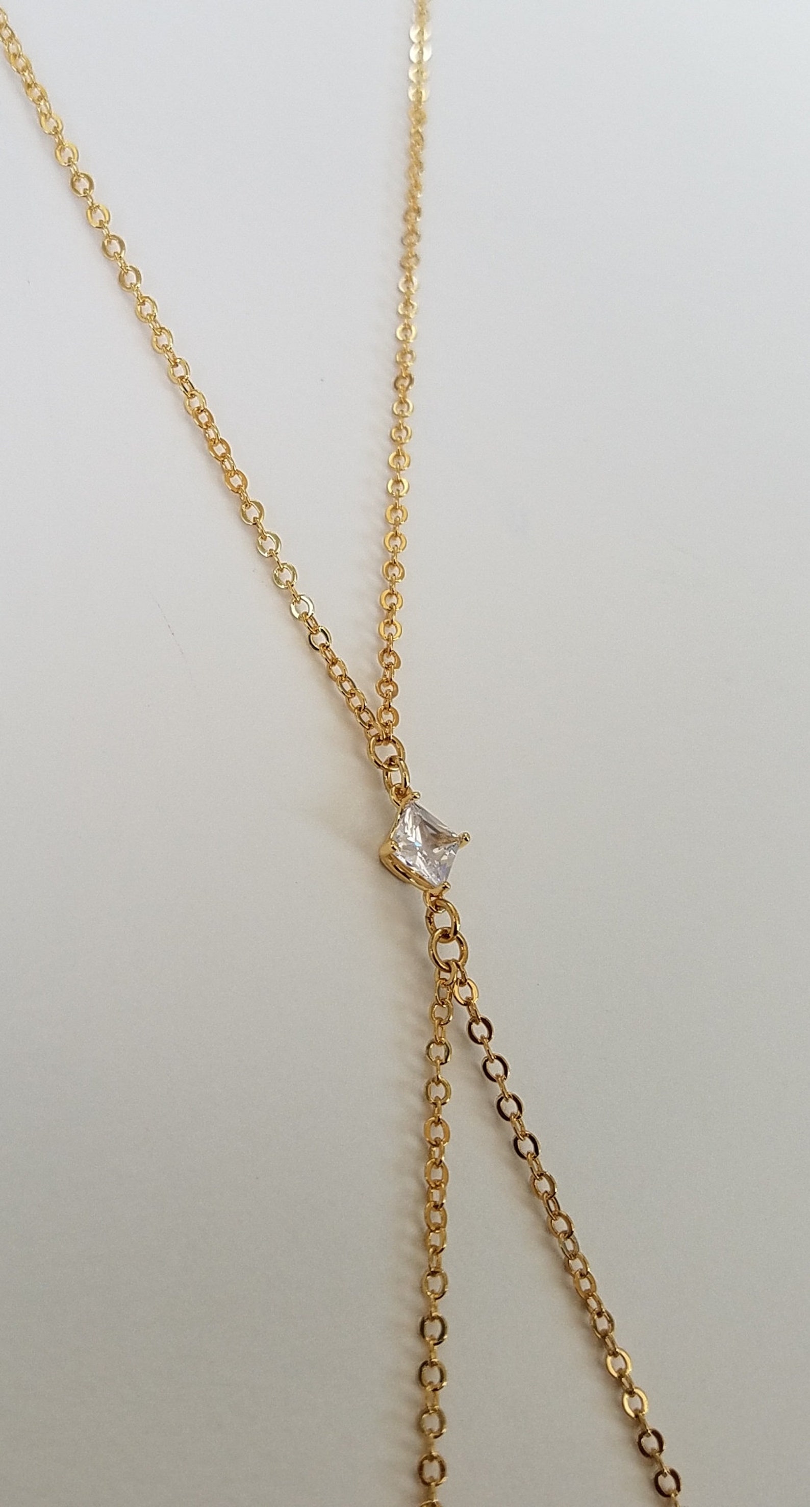 CZ Diamond Body Chain 14K Gold Filled Sterling Silver Gold | Etsy