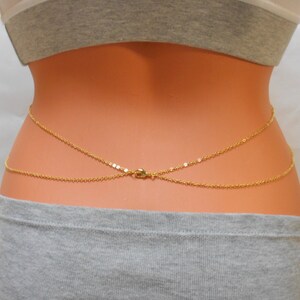 Layered Body Chain, Sterling Silver, 14K Gold Filled, Body Chain, Body ...