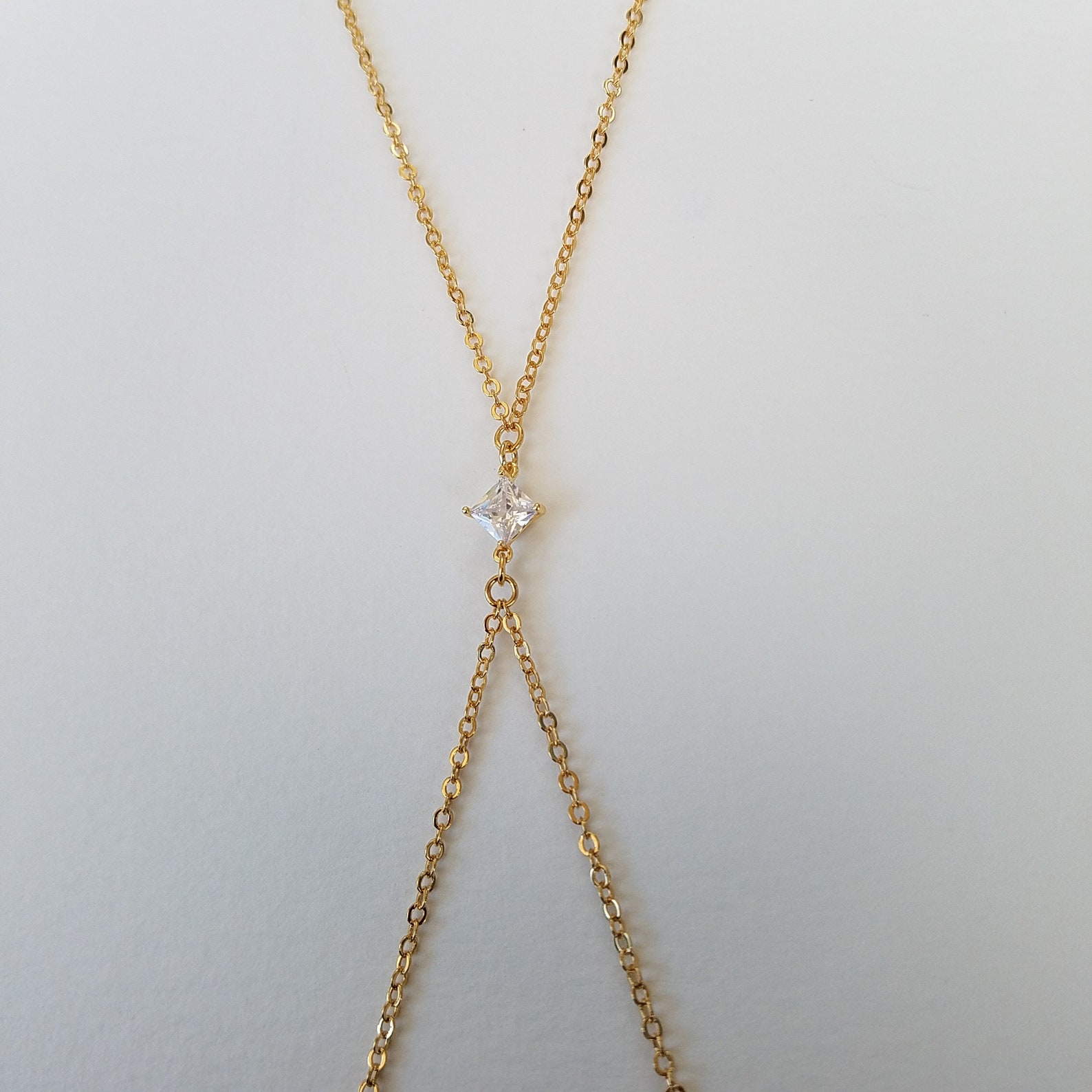 CZ Diamond Body Chain 14K Gold Filled Sterling Silver Gold | Etsy